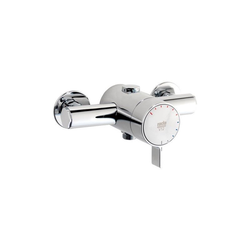 1.1651.001 - V12 Chrome Surface Mounted Thermostatic Shower – TAP 'N' SHOWER